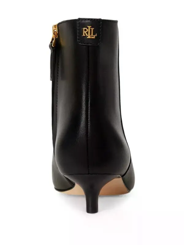 Ralph Lauren Francesca Pointed-toe Ankle Boots - Black