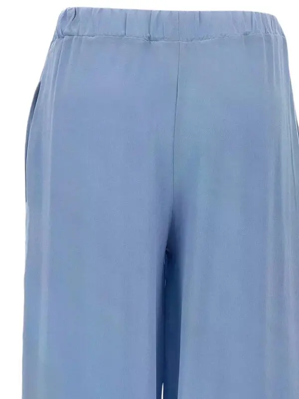 KANGRA Silk Elasticated-waistband Palazzo Pants