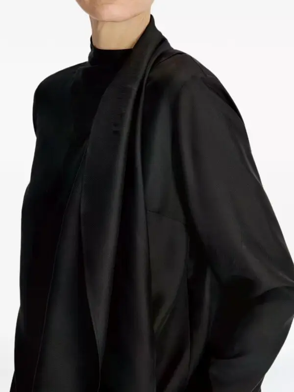 Loulou De Saison Gala Silk-twill Blouse - Black