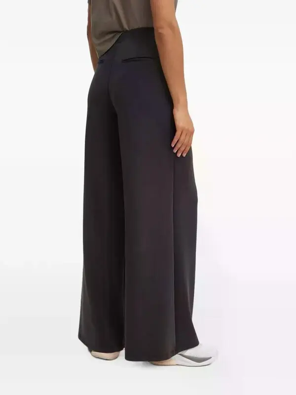 Guess Logo Plaque Wide-leg Trousers
