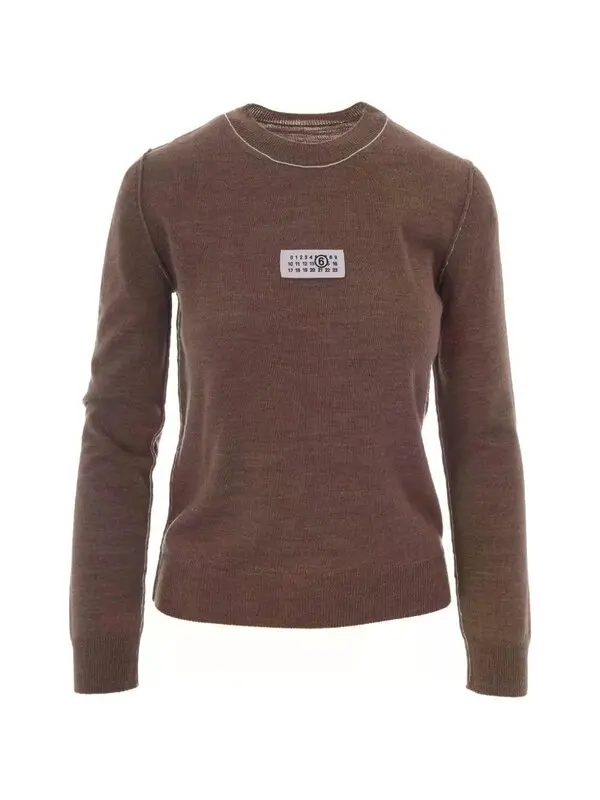 MAISON MARGIELA Logo Patch Crew Neck Sweater