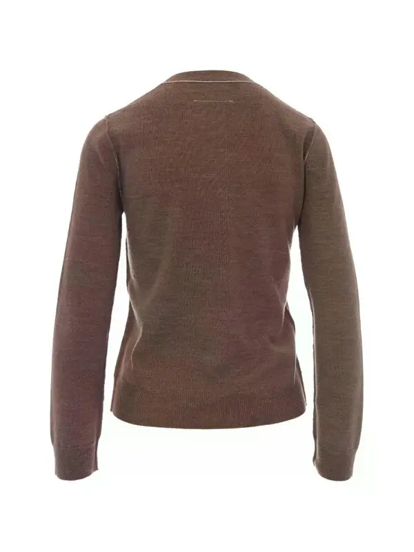 MAISON MARGIELA Logo Patch Crew Neck Sweater
