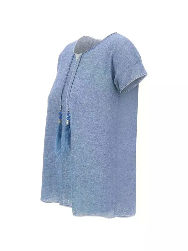 KANGRA Feather And Jewel Pendant T-shirt