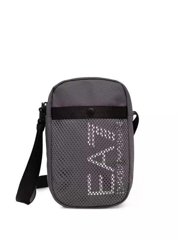 EA7 Logo-print Mesh Belt Bag - Grey