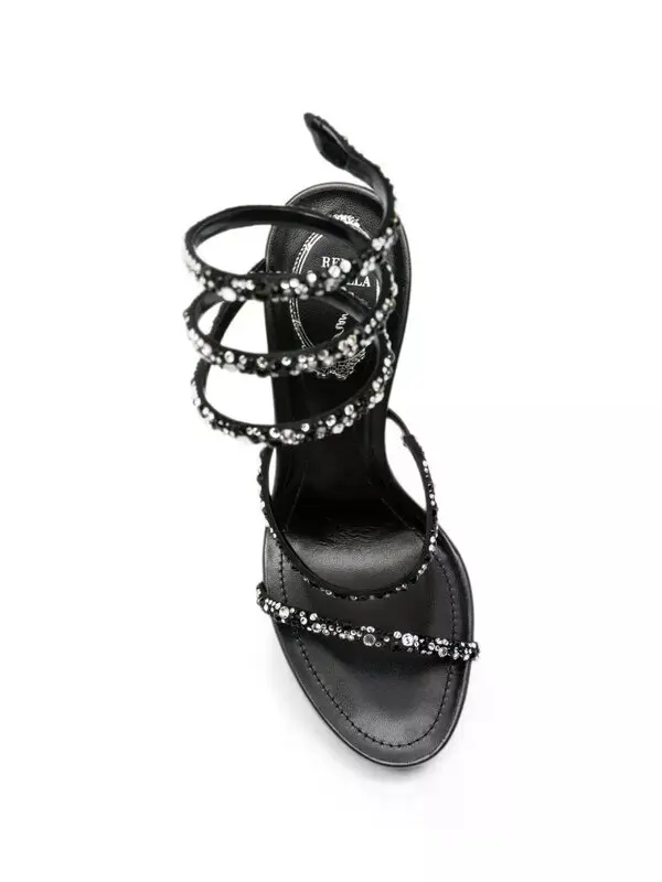 Rene Caovilla Cleo Crystal-embellished Spiral Ankle Strap Sandals