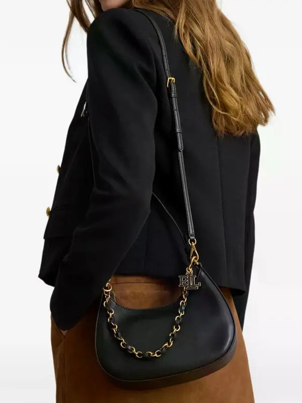Ralph Lauren Marcy Chain-link Shoulder Bag - Black