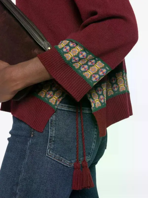 Etro Geometric-pattern Tassel-detail Sweater