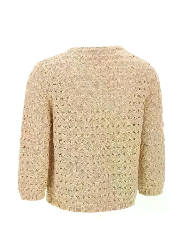 KANGRA Textured Knit Cotton Cardigan