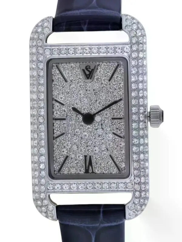 CHRISTIAN VAN SANT Opaline Crystal-embellished Rectangular Watch