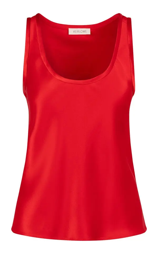 HEIRLOME Adau Silk Tank Top - Red