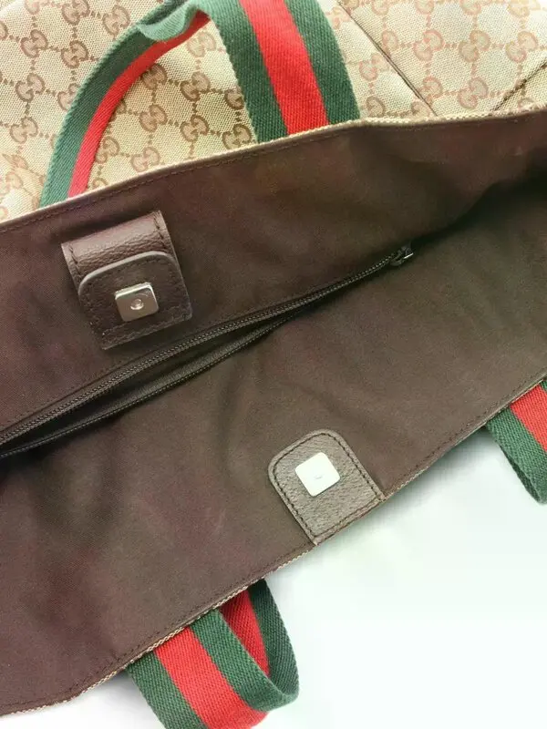 Gucci Gg Canvas Sherry Line Tote Bag - Neutrals