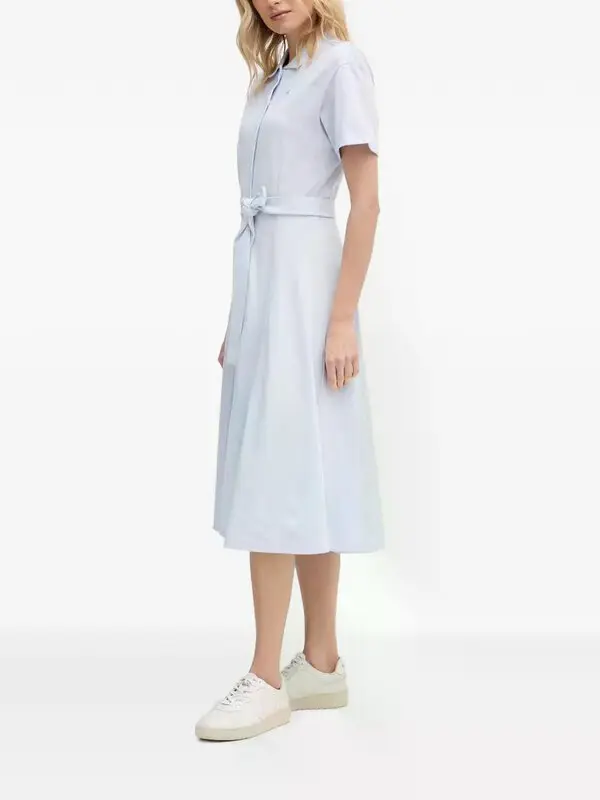 Lacoste Belted Piqué Midi Dress