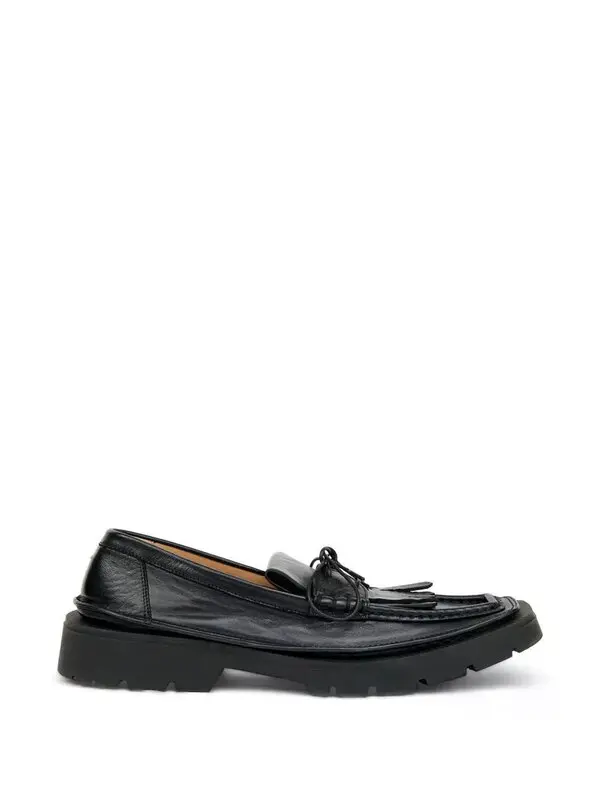 MAISON MARGIELA Level Fringed Leather Loafers - Black