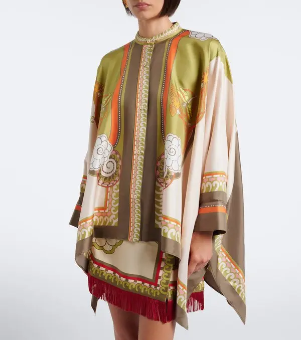 La DoubleJ Printed Silk Twill Foulard Shirt - Multicoloured
