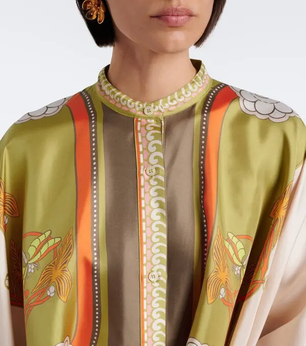 La DoubleJ Printed Silk Twill Foulard Shirt - Multicoloured