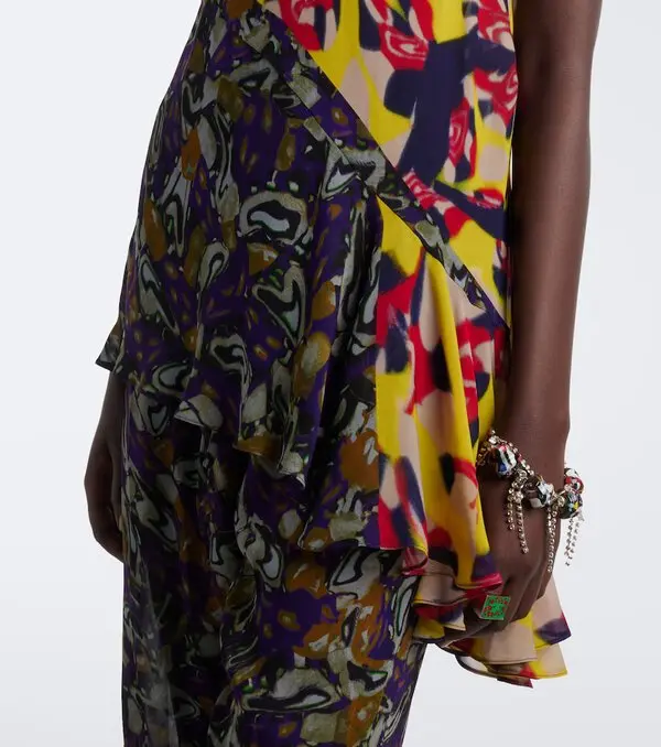 Dries Van Noten Asymmetrical Printed Top