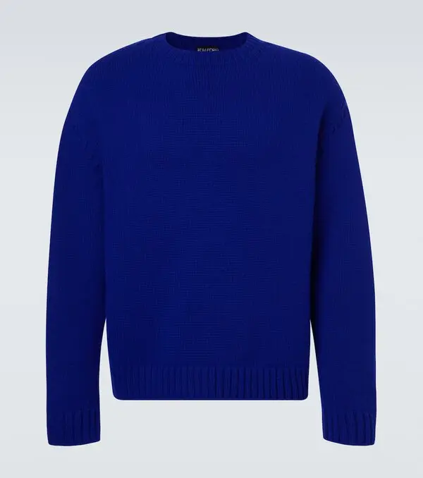 TOM FORD Wool And Cashmere Crew Neck Sweater - Blue