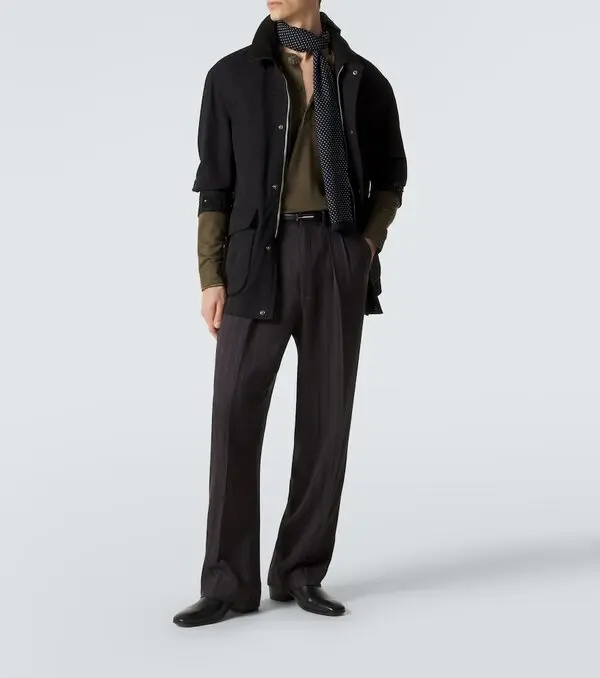 TOM FORD Long-sleeve Henley In Wool, Cashmere, And Silk