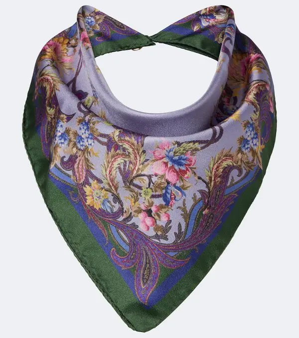 Etro Printed Silk Twill Scarf - Multicoloured