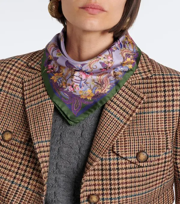 Etro Printed Silk Twill Scarf - Multicoloured