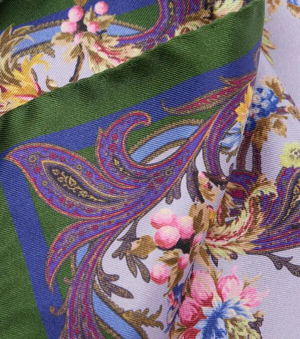 Etro Printed Silk Twill Scarf - Multicoloured