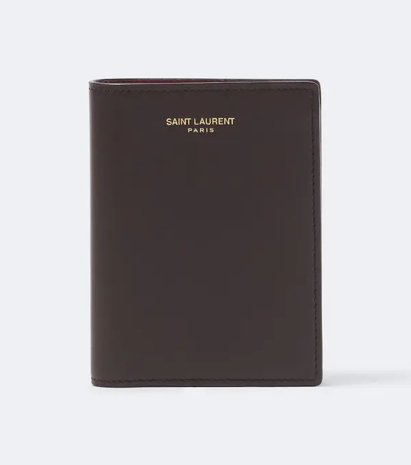 Saint Laurent Leather Bifold Wallet - Brown