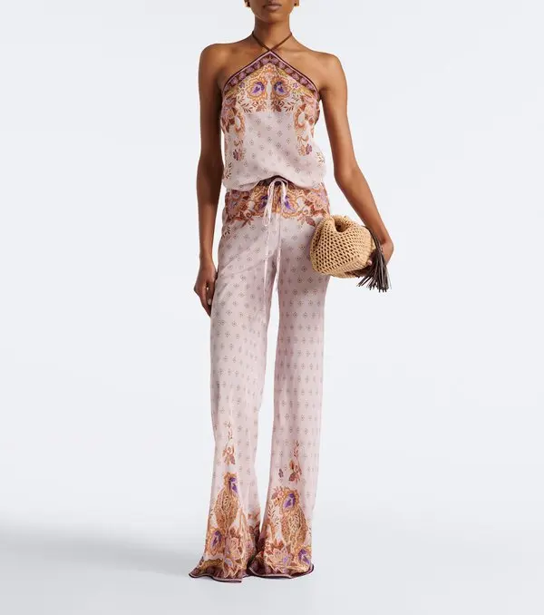 ALEXANDRA MIRO Maria Printed Straight Leg Trousers