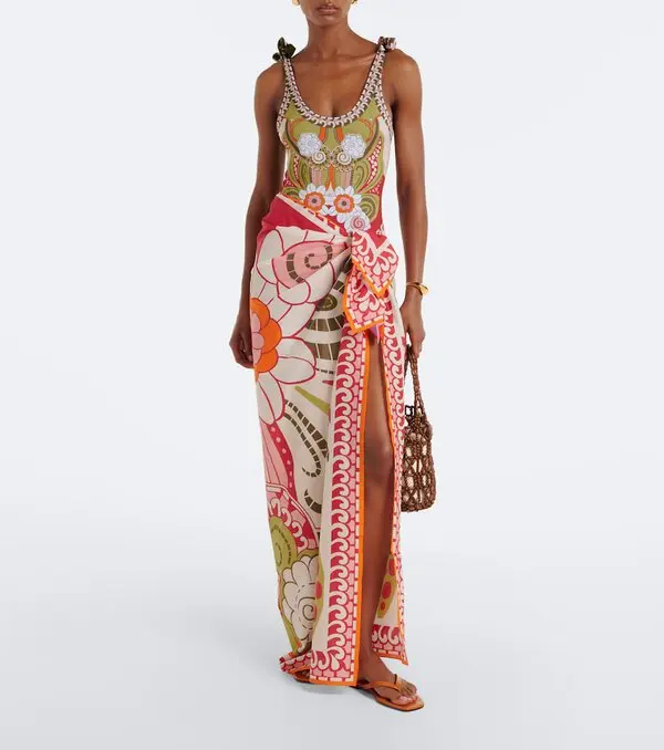 La DoubleJ Printed Cotton Beach Cover-up - Multicoloured