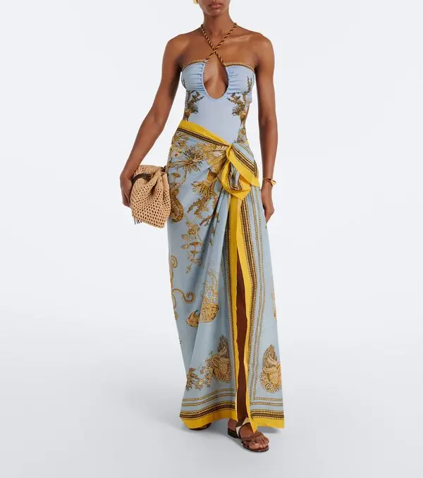La DoubleJ Printed Cotton Beach Cover-up