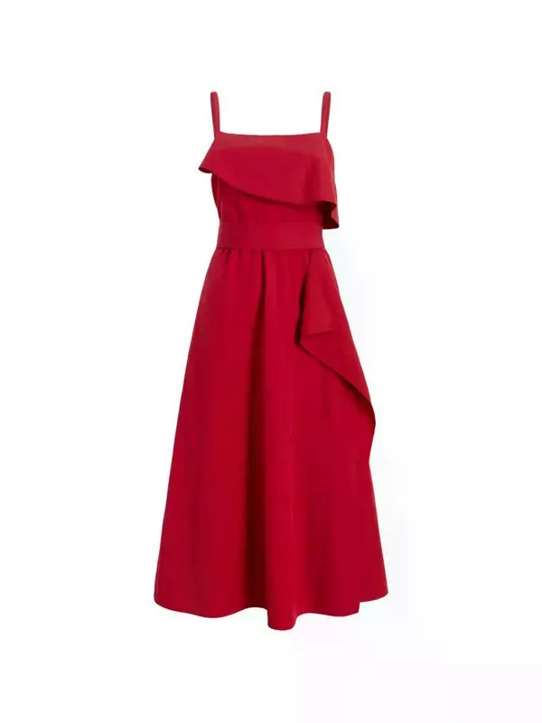 Proenza Schouler White Label Reign Dress In Washed Cotton - Red
