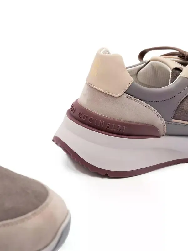 Brunello Cucinelli Panelled Leather Sneakers