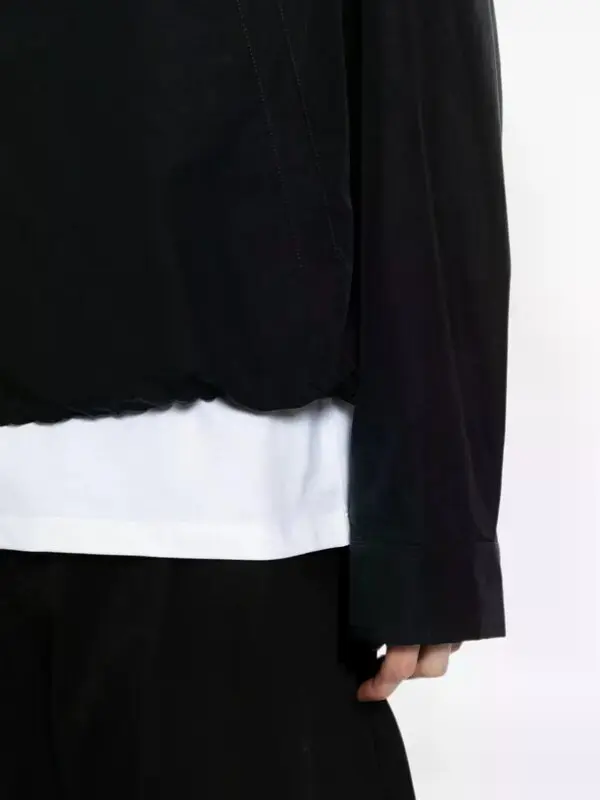 Loewe Zip-up Jacket With Contrast Stripe Lining - Black