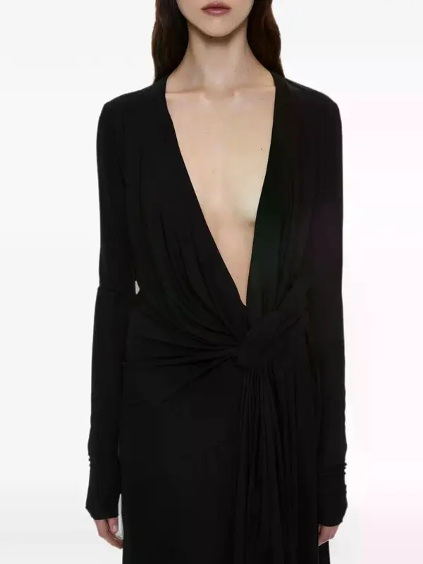 Christopher Esber Spire Plunging Knotted Dress