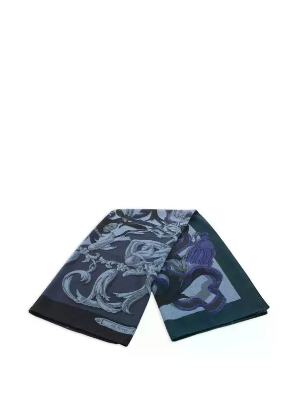 Hermès Le Mors À La Conétable" Scarf - Blue