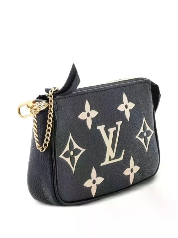 LOUIS VUITTON Pochette Accessoires Bicolor Monogram Empreinte Giant Mini Clutch Bag