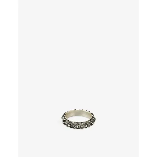 Emanuele Bicocchi Sterling Notre Dame Cross Band Ring