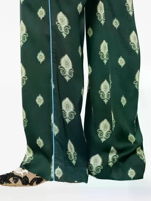 Sandro Paisley Print Palazzo Pants