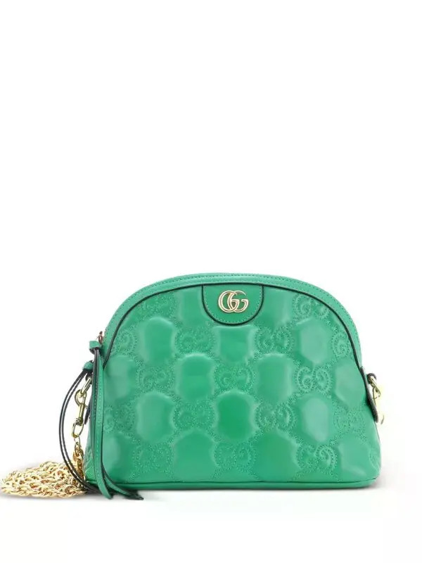 Gucci Gg Matelasse Leather Small Shoulder Bag - Green