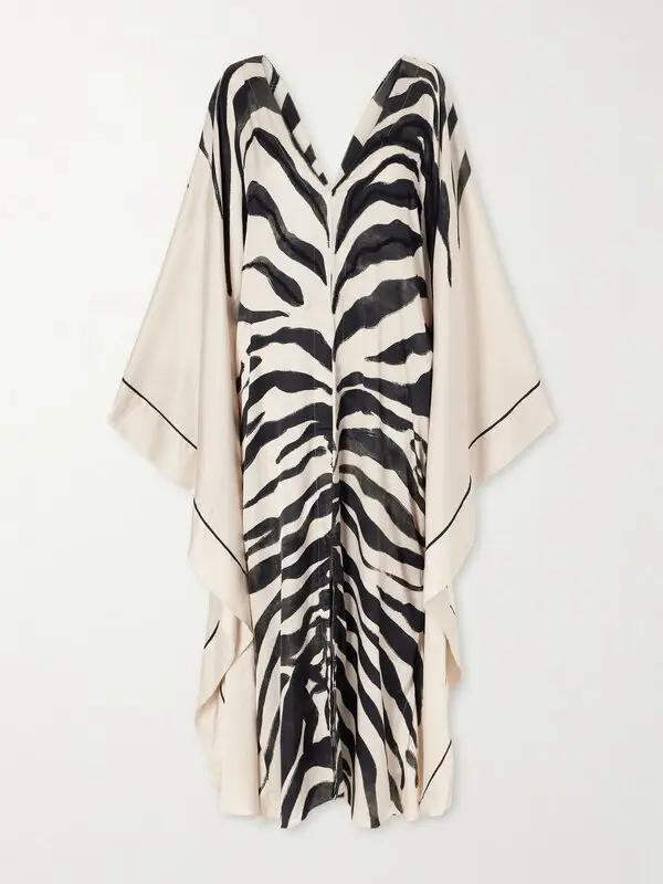 ANDRES OTALORA Zawadi Del Sol Printed Satin Maxi Dress - Multi