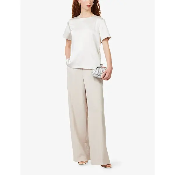 Max Mara Round Neck Satin Top