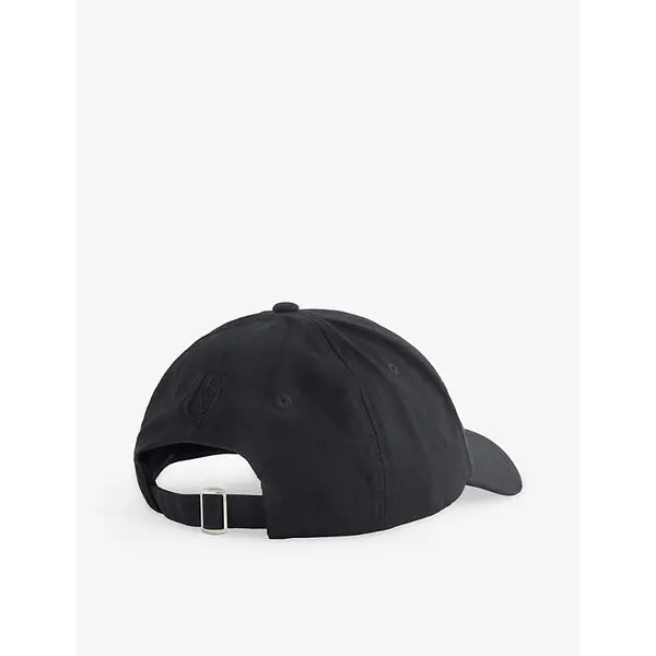 UNTIL FURTHER NOTICE Slogan Embroidered Cotton Cap - Black