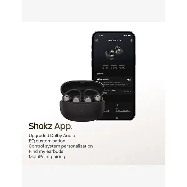 SHOKZ Opendots 2 Headphones - Black