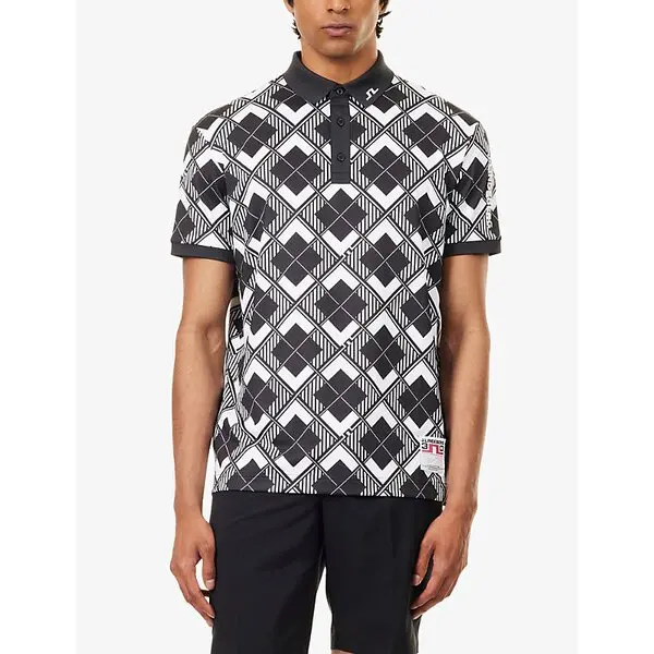 J. Lindeberg 30y Tour Tech Woven Polo T-shirt
