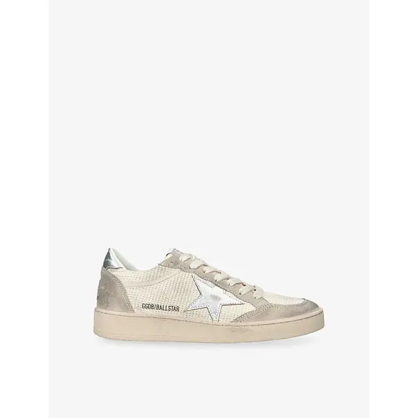 GOLDEN GOOSE Ballstar Suede And Mesh Trainers - Beige Oth