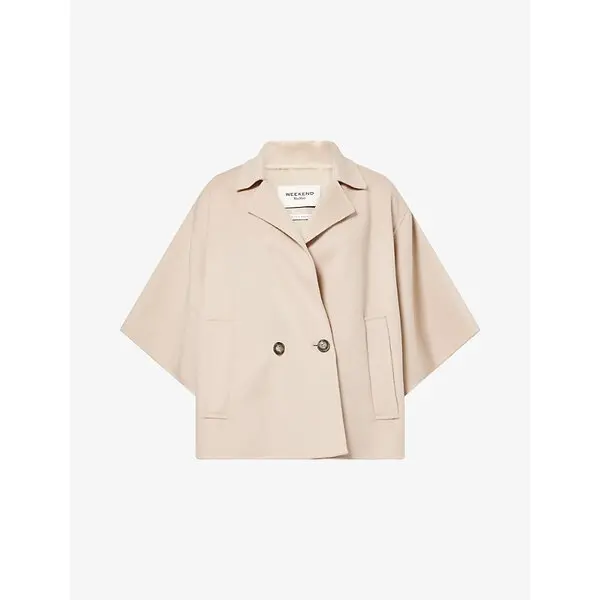 Max Mara Short-sleeve Double-breasted Wool Coat - Sand