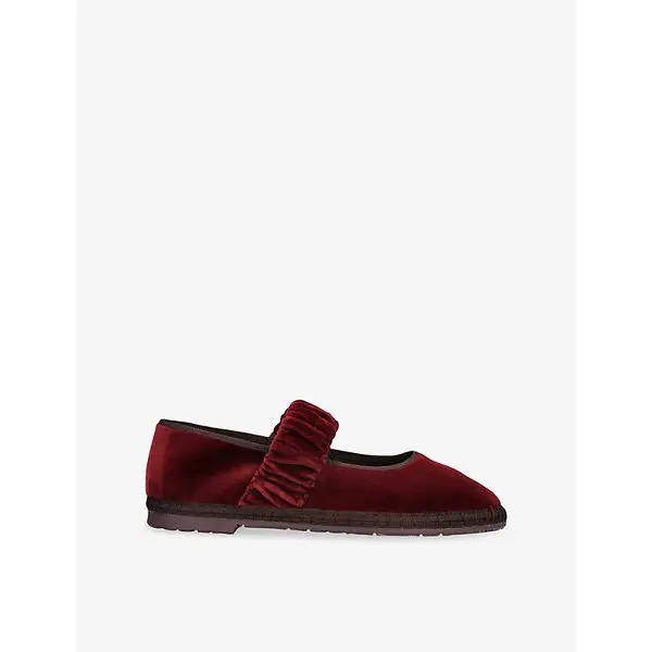 FLABELUS Mafalda Velvet Ballet Flats