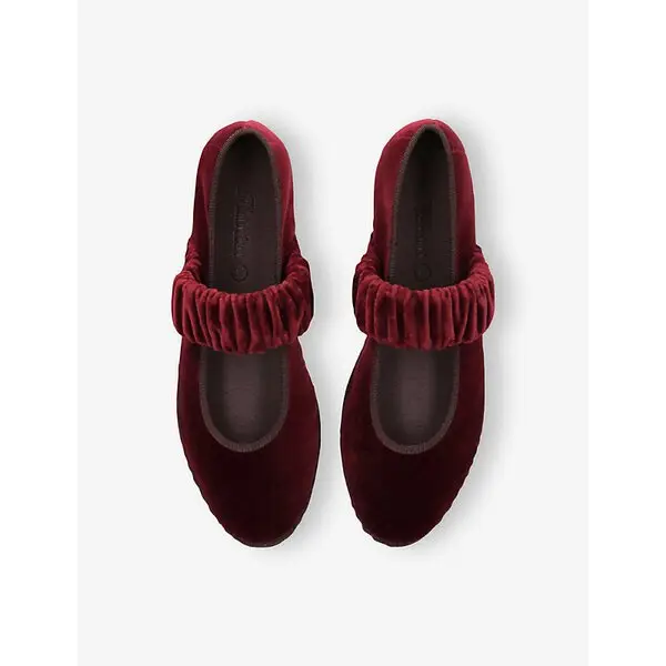 FLABELUS Mafalda Velvet Ballet Flats