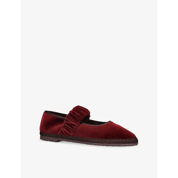 FLABELUS Mafalda Velvet Ballet Flats