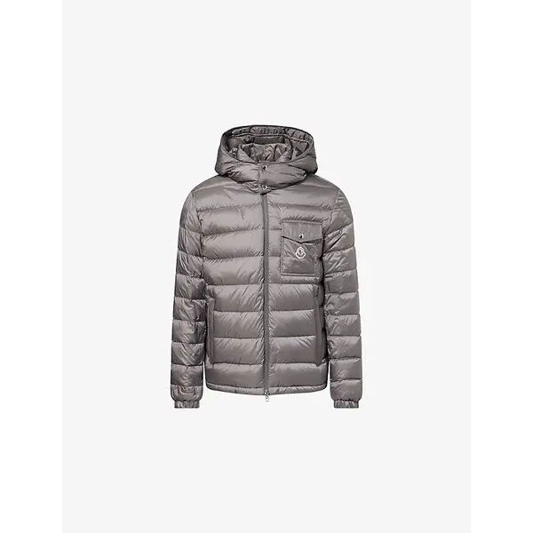 Moncler Down-filled Woven Hooded Jacket - Grey