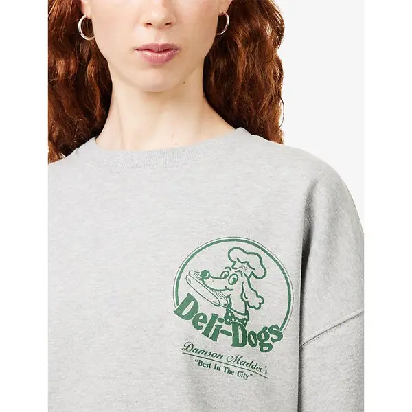 DAMSON MADDER Deli Dog Cotton-jersey Sweatshirt